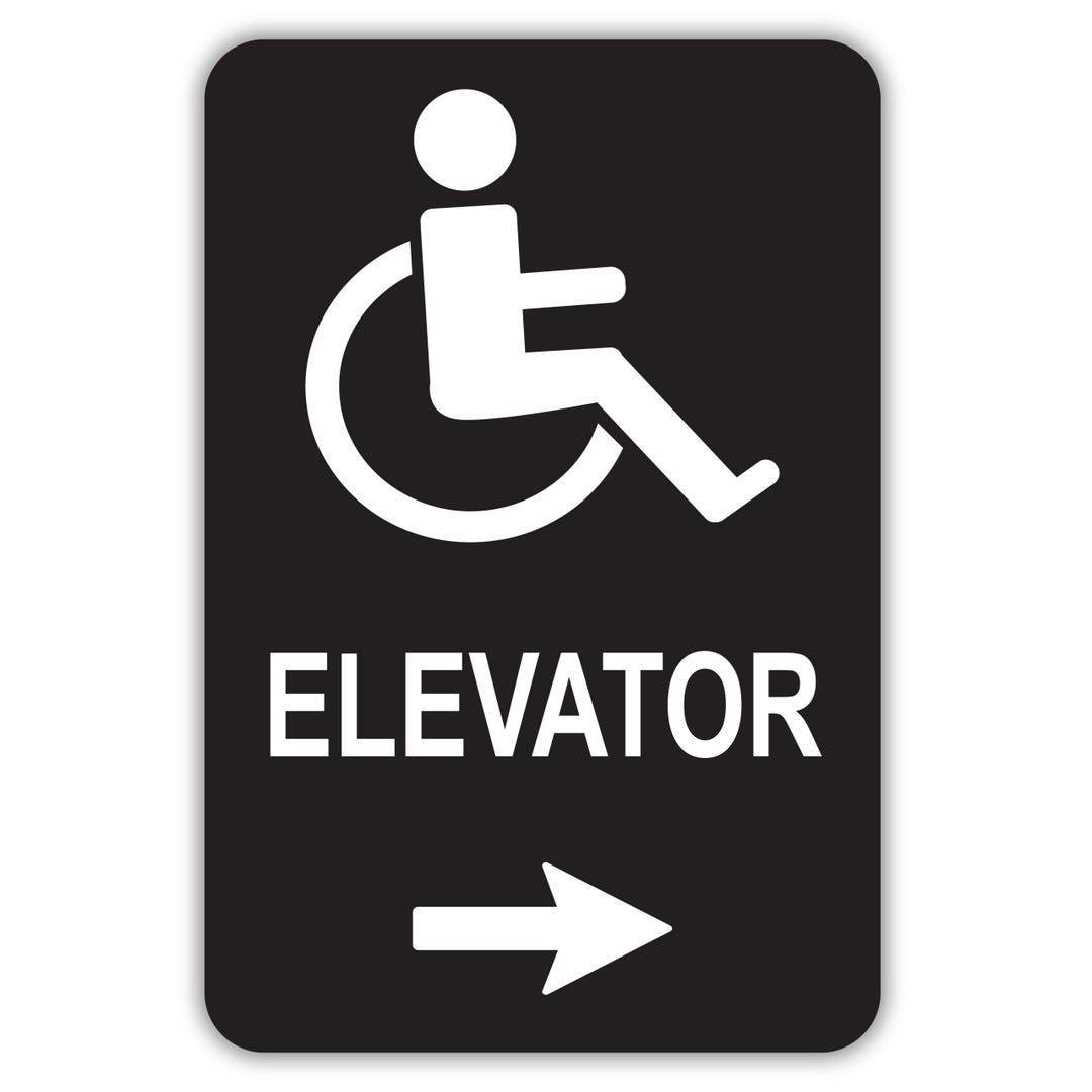 HANDICAPPED ELEVATOR, Aluminum Sign, Metal Sign, Street Sign, Outdoor ...