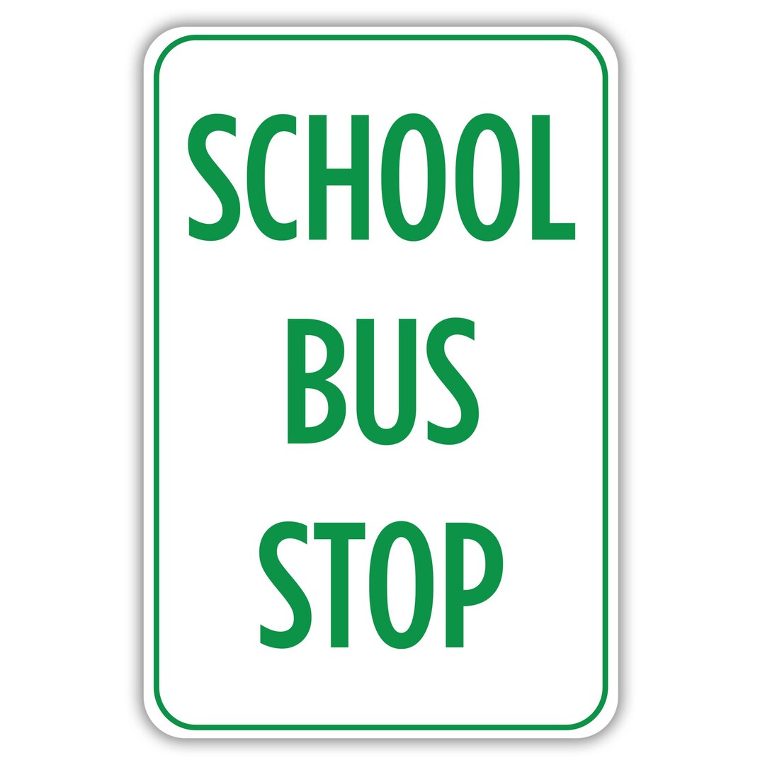 SCHOOL BUS STOP, Aluminum Sign, Metal Sign, Street Sign, Outdoor Sign ...