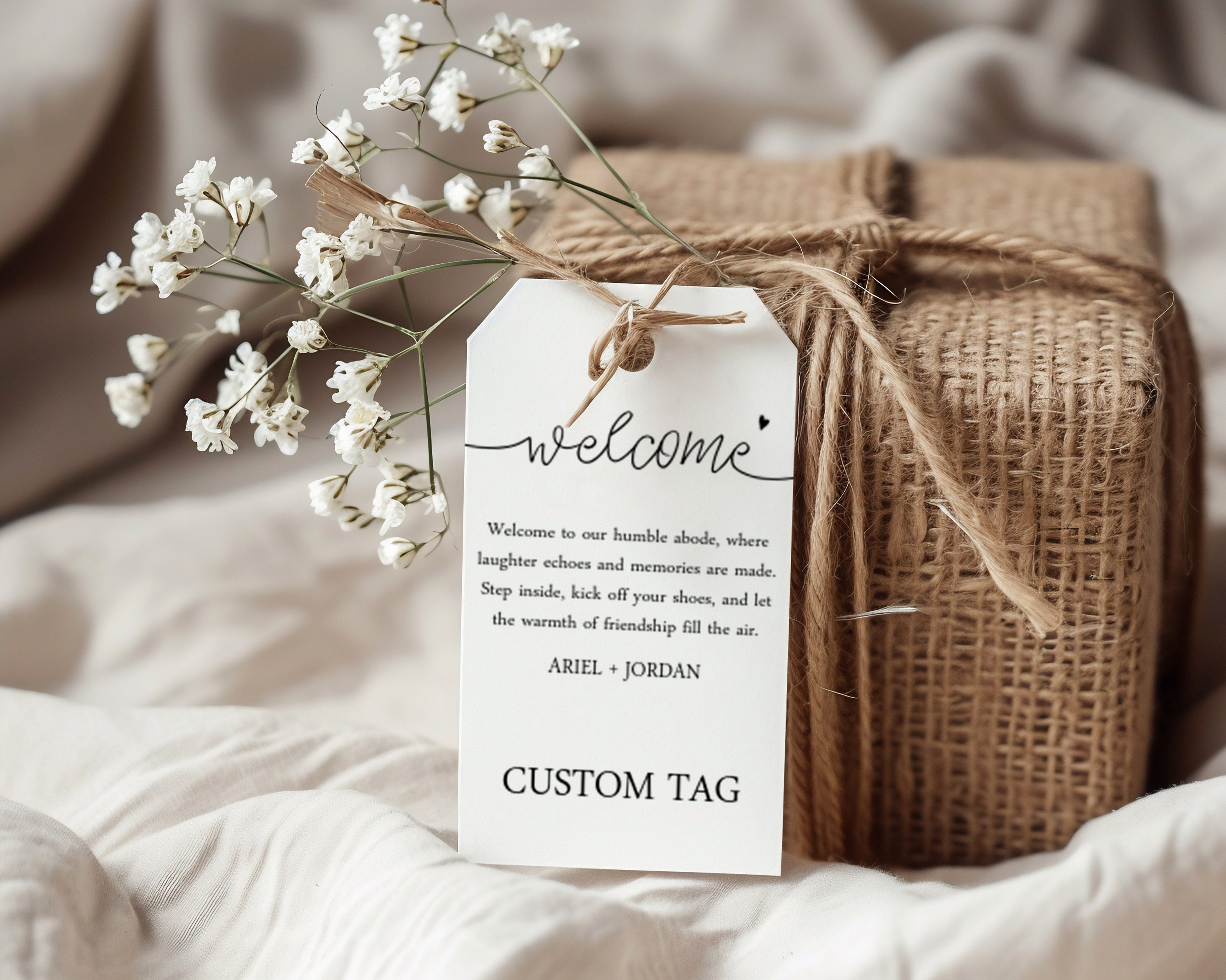 Welcome Favor Tag Custom Tag Wedding Bridal Shower Event Editable ...