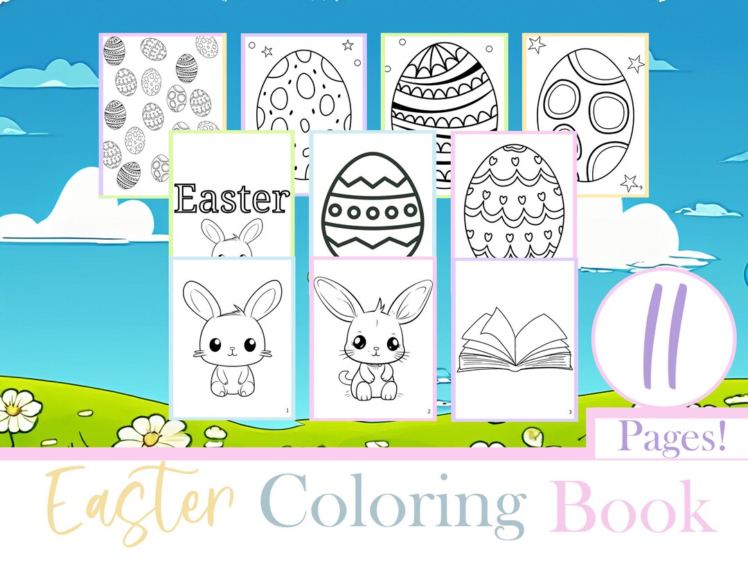 Easter Game, Coloring Page Easter Day, Printable and Downloadable ...