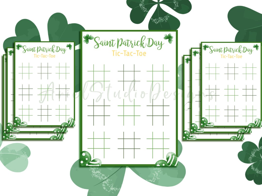 Printable Instant Download Saint Patrick's Day Tic-tac-toe Game - Etsy