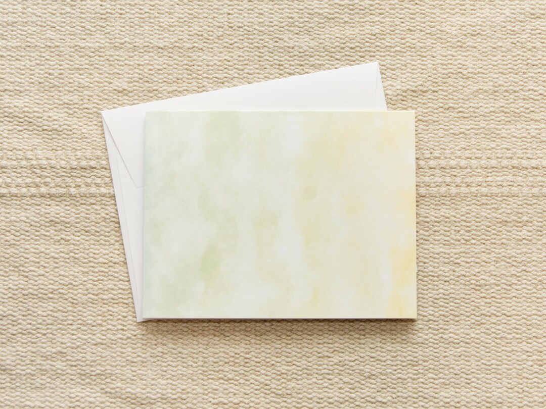 Yellow-green Watercolor Note Card | Any Occasion Nature Inspired ...