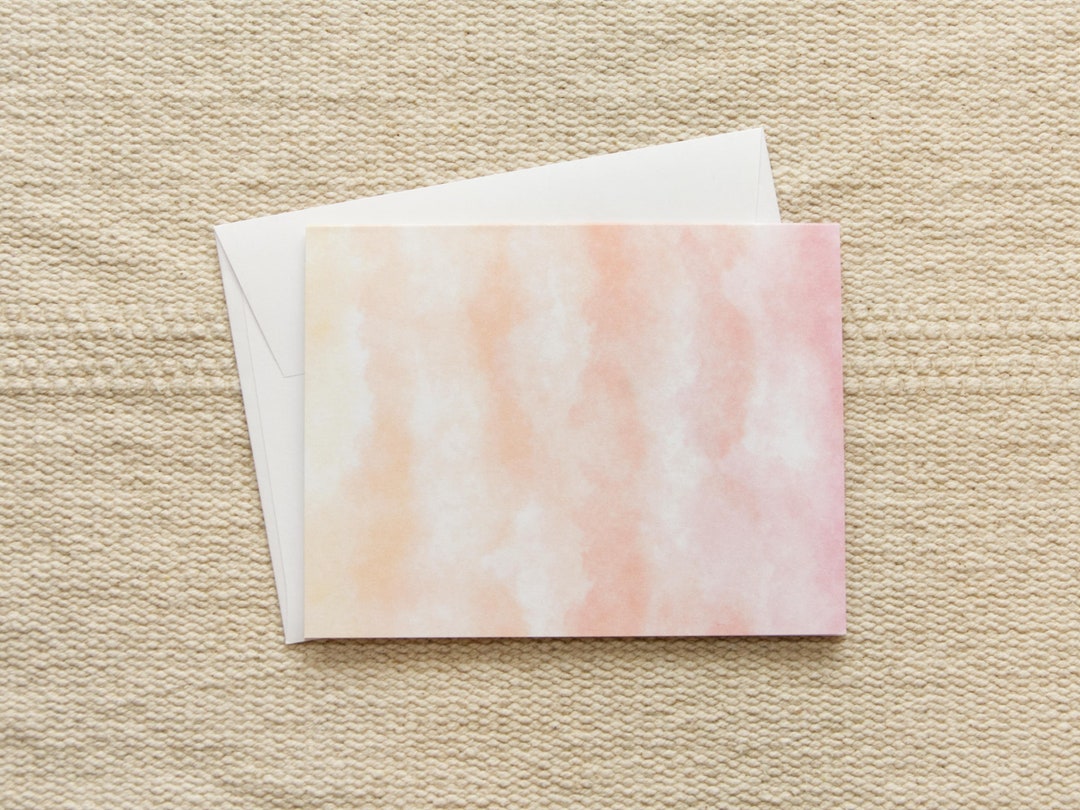 Sunset Sky Watercolor Note Card | Any Occasion Nature Inspired Colorful ...