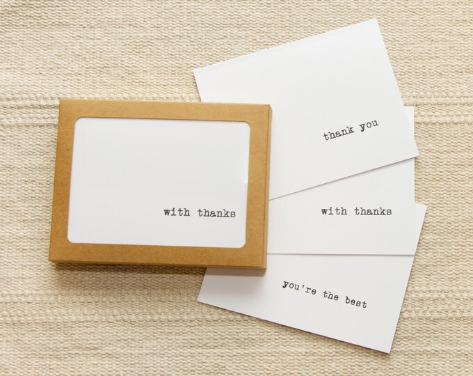 Assorted Thank You Card Set | 12 Card Boxed Gift Set, Thank You Notes ...