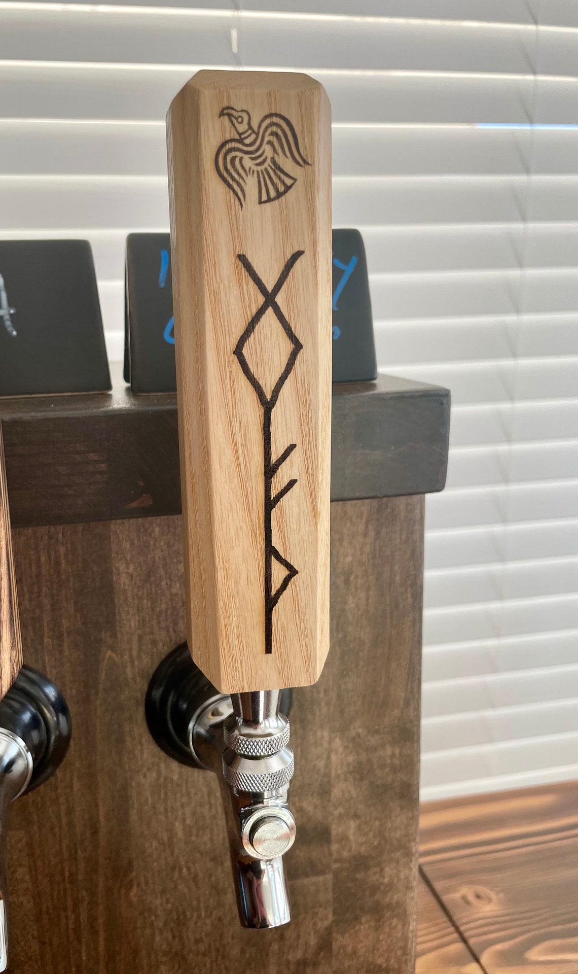 Beer Tap Handle, Tap Pull, Raven Design, Ash Wood | FREE SHIPPING!!! - Etsy