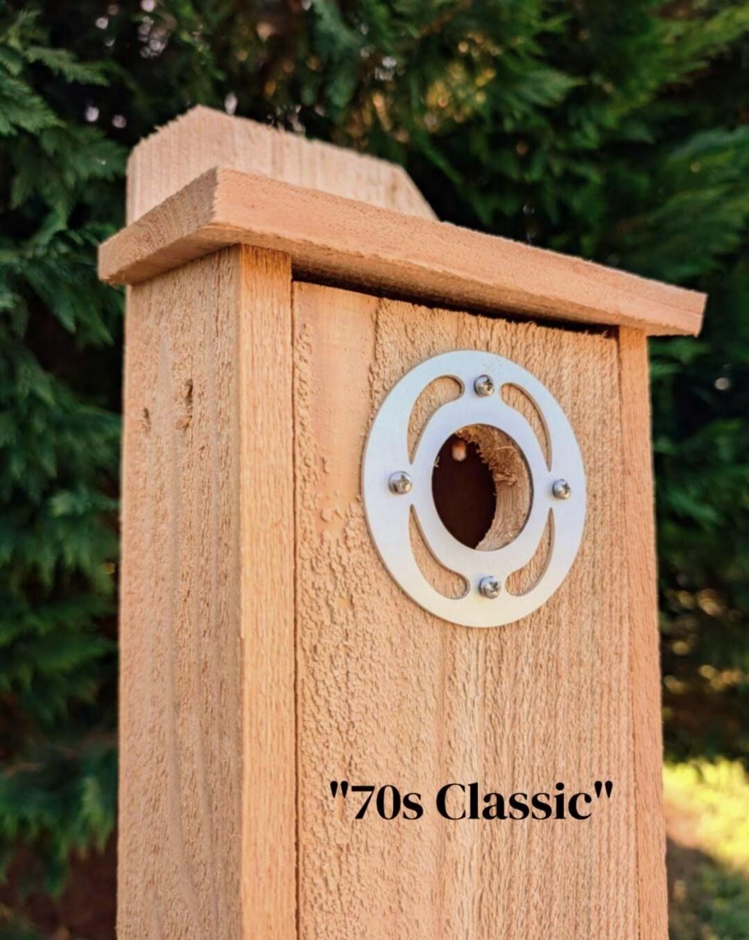 Birdhouse Hole Protector "70s Classic" Custom Designed Laser Cut ...