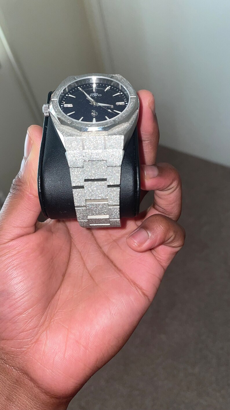 Silver Iced Frosted Star Dust Watch - Etsy