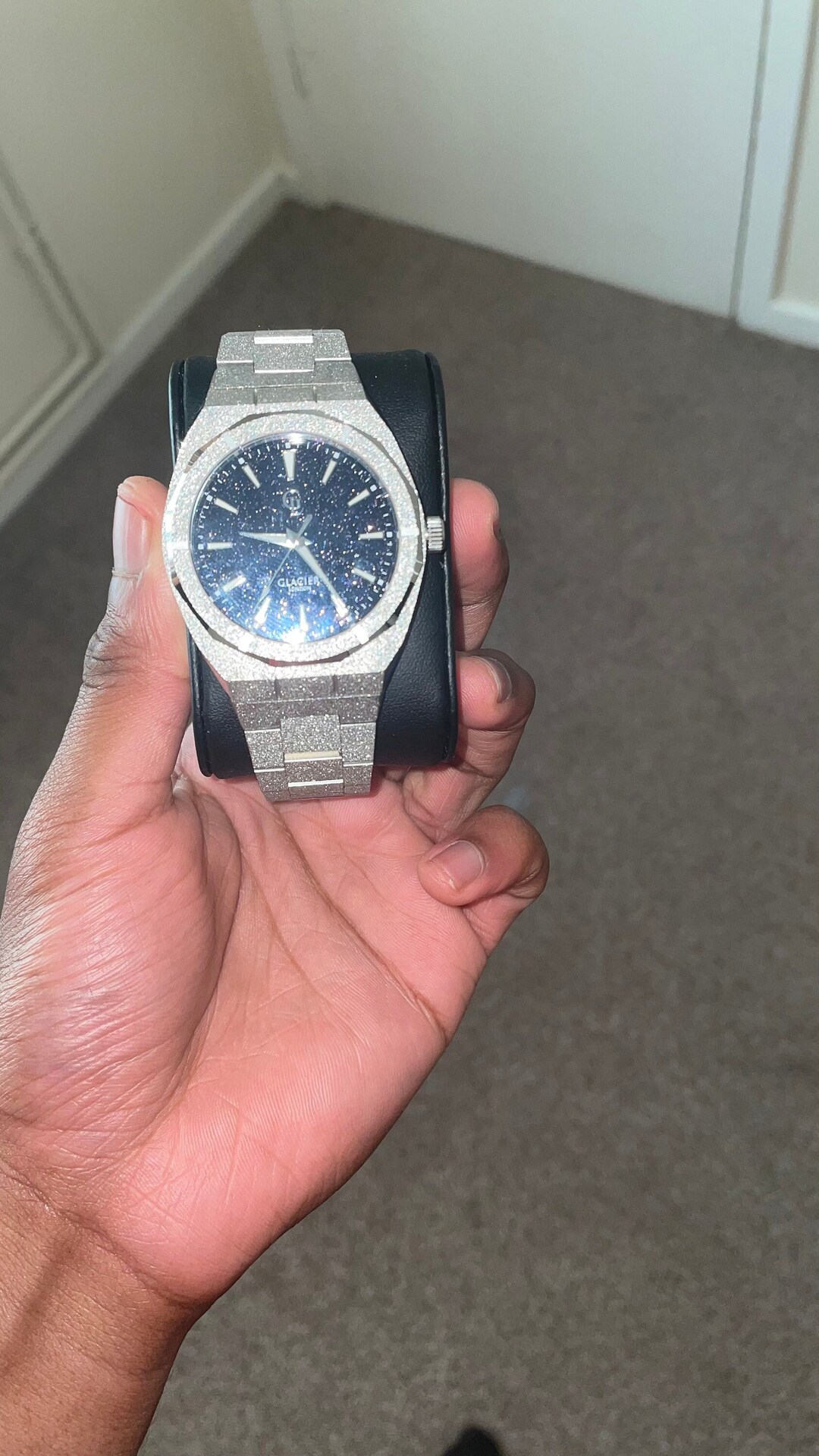 Silver Iced Frosted Star Dust Watch - Etsy