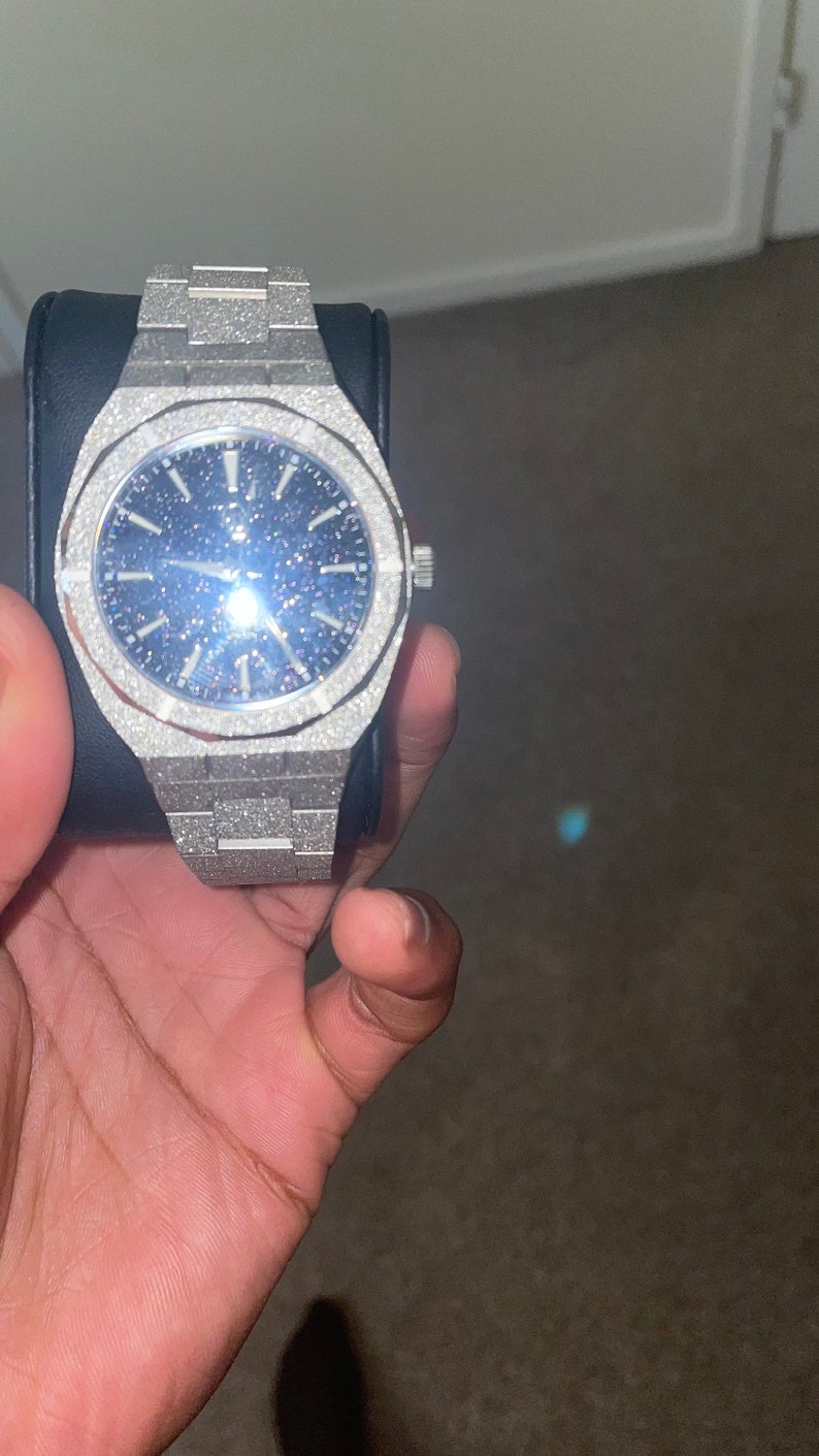 Silver Iced Frosted Star Dust Watch - Etsy