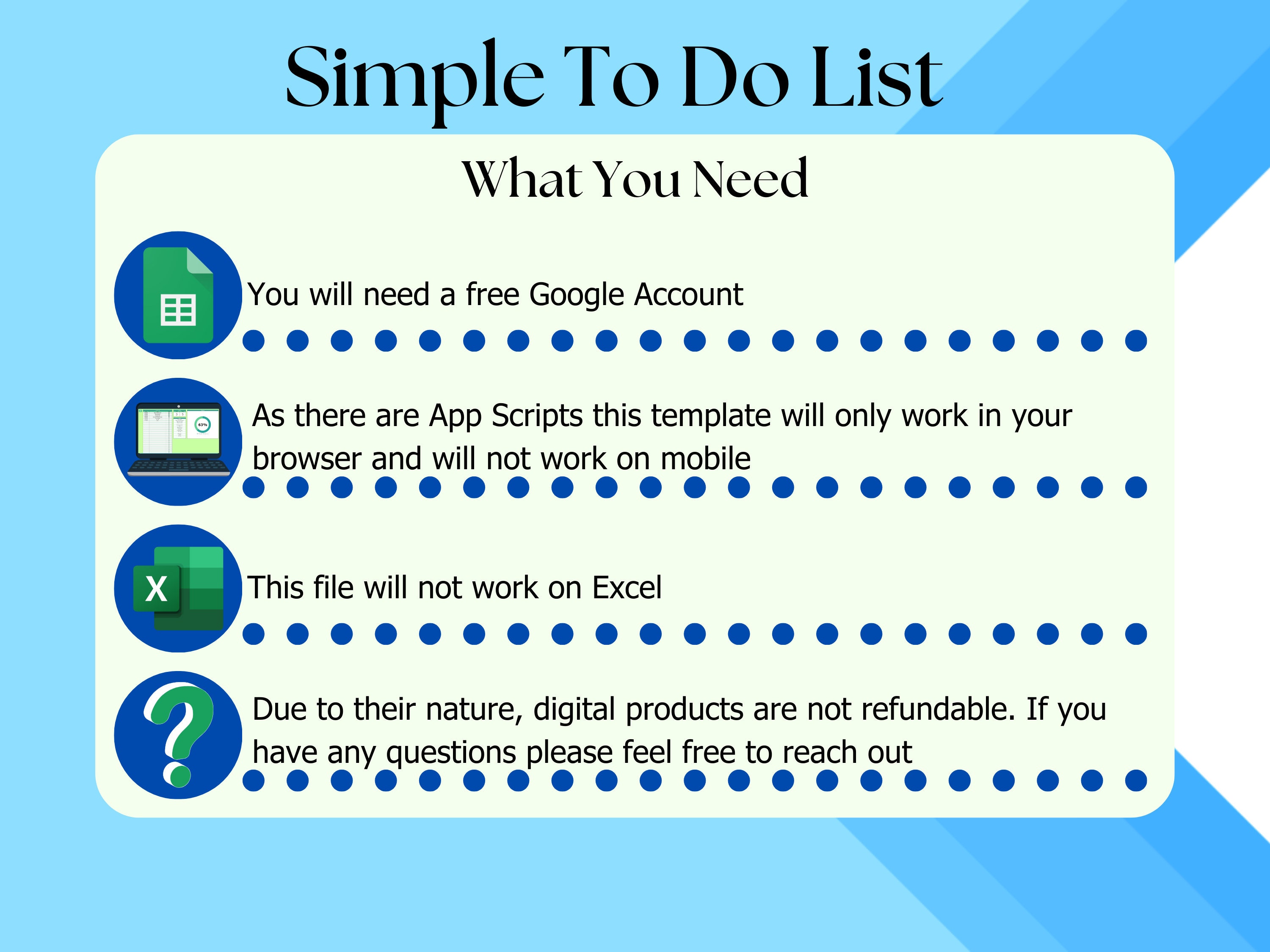 Google Sheets To-do List Template, Digital To-do List, Task Tracker ...