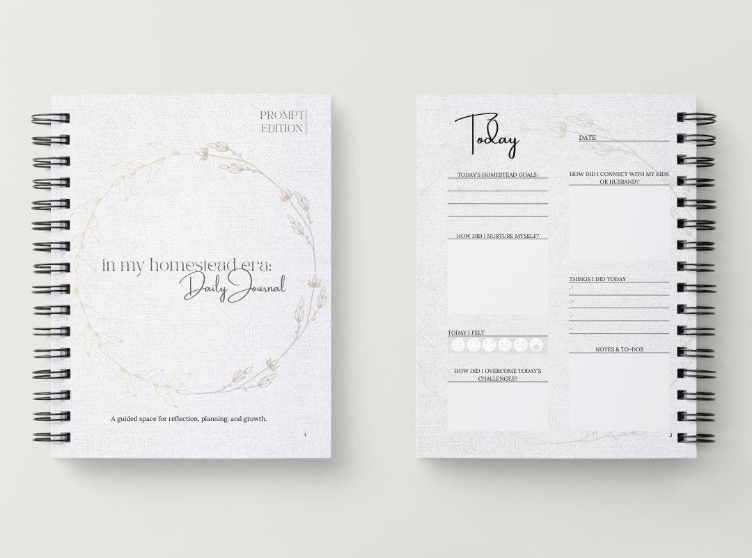 Printable Daily Homestead Journal; Modern Mom Planner Printable; Daily ...
