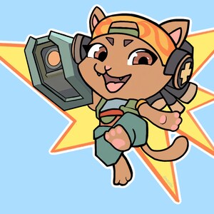 VALORANT Raze Cat Spray Waterproof Holographic Vinyl Sticker - Etsy