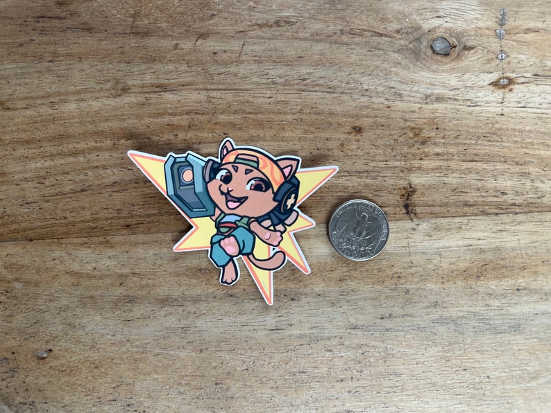VALORANT Raze Cat Spray Waterproof Holographic Vinyl Sticker - Etsy