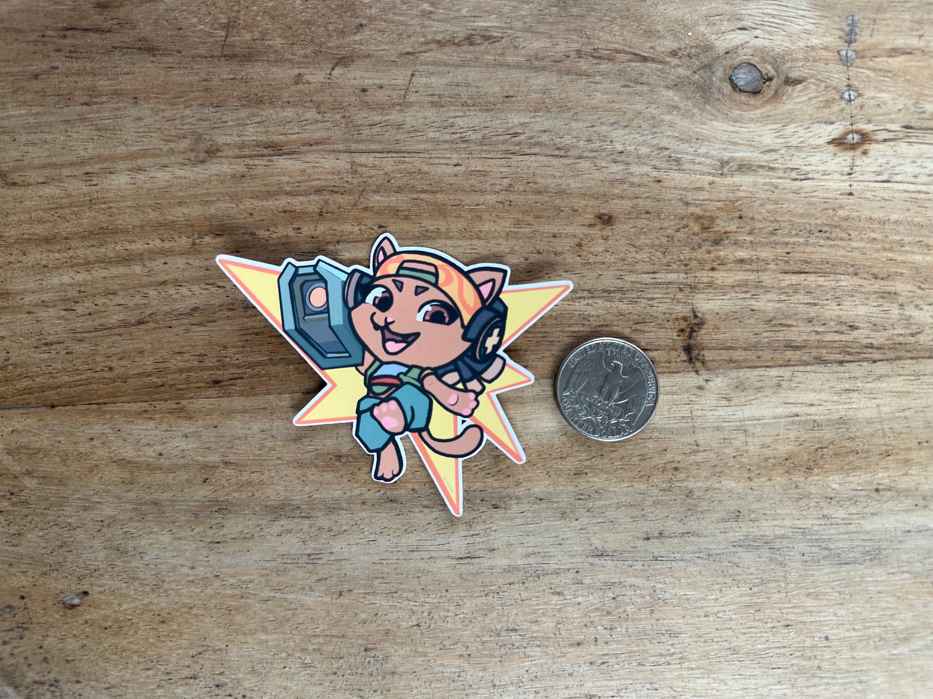 VALORANT Raze Cat Spray Waterproof Holographic Vinyl Sticker - Etsy