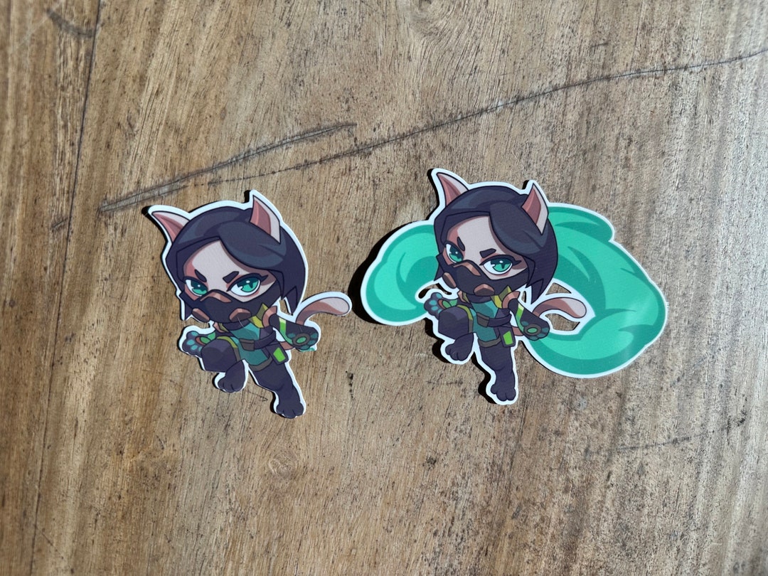 VALORANT Viper Cat Spray Waterproof Holographic Vinyl Sticker - Etsy