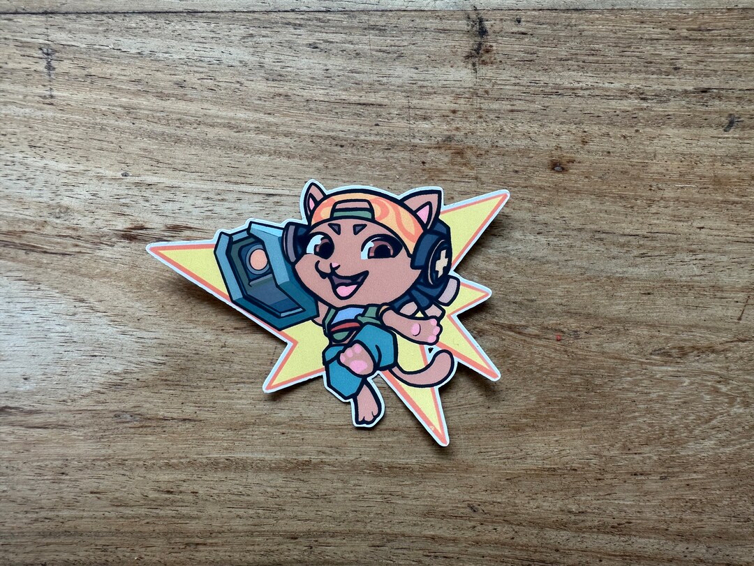VALORANT Raze Cat Spray Waterproof Holographic Vinyl Sticker - Etsy