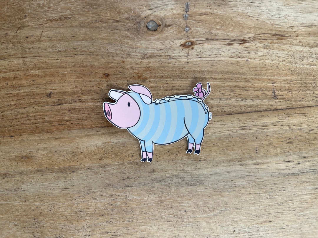 Poogie the Pig Monster Hunter Waterproof Holographic Vinyl Sticker - Etsy