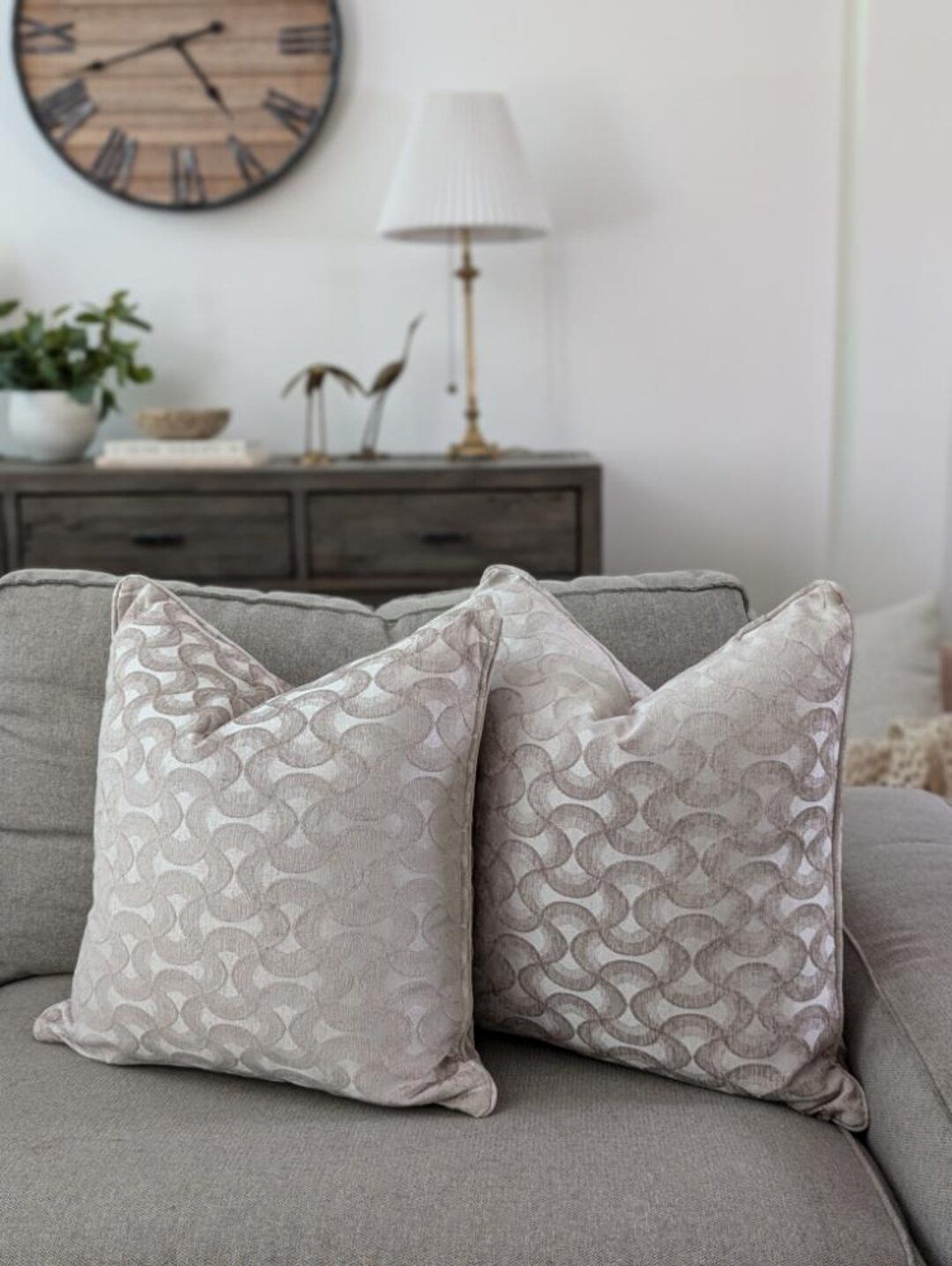 Geometric Chenille Throw Pillow Set Throw Pillow Set Decorative Pillows ...