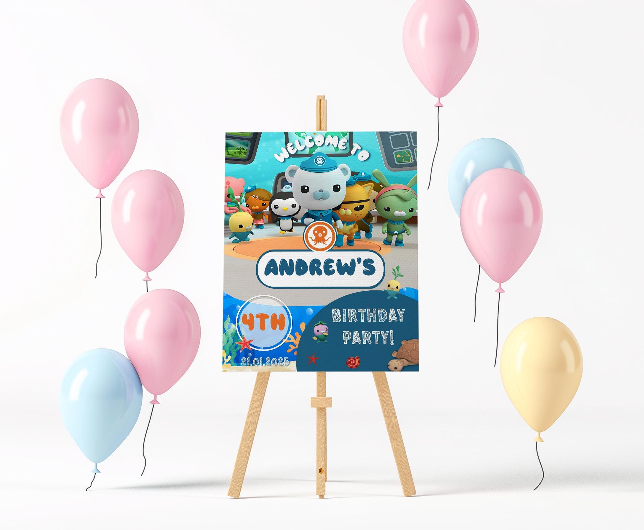 Octonauts Welcome Sign Template, Printable Birthday Party Octanauts ...