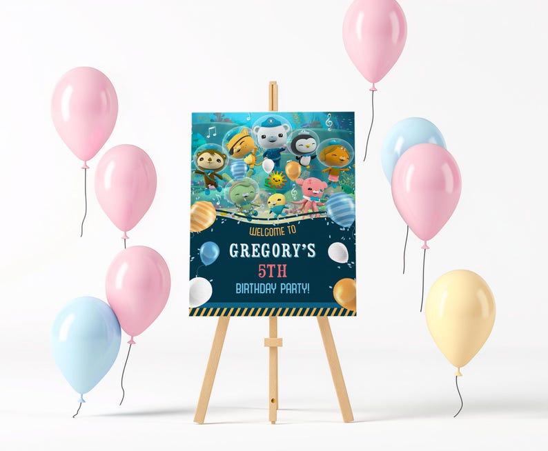 Octonauts Welcome Sign Template, Printable Birthday Party Octanauts ...