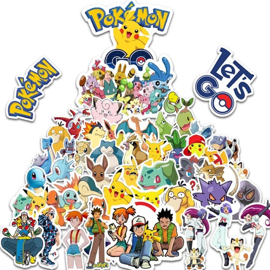 Pokemon Stickers, Cute Pikachu, Skateboard Bicycle Guitar Laptop Kids ...