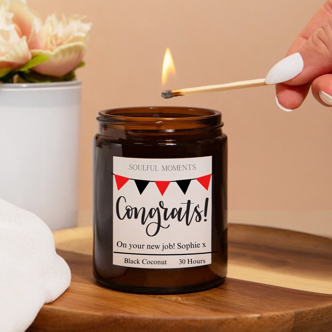 Congratulations. Candle Gift. Congrats Candle. Congratulations Gift ...
