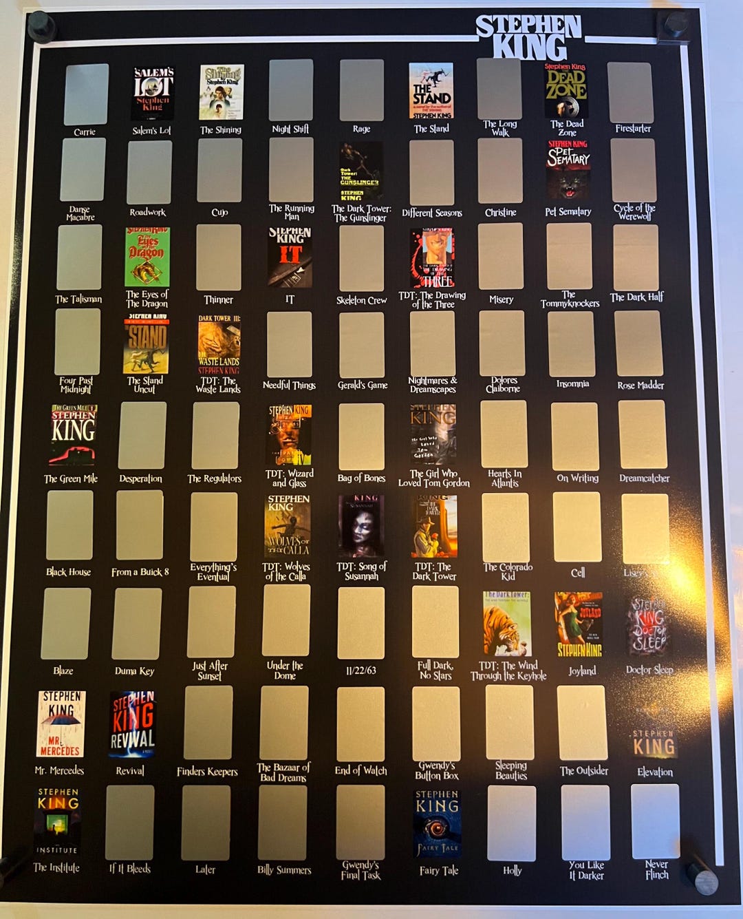 Scratch-off Poster With Stephen King Novels, Books, and Collections - Etsy