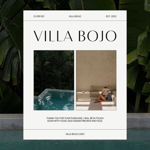 Resort Logo Design, Custom Logo, Premade Logo, Text Only Logo, Boho ...