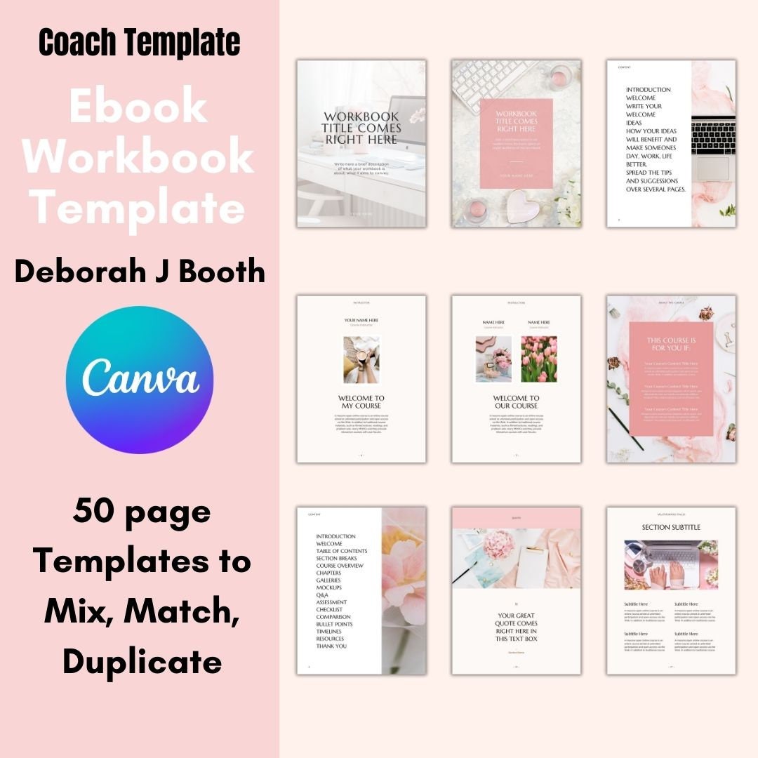 Ebook Template Canva Workbook | Canva | Course Outline Workbook ...