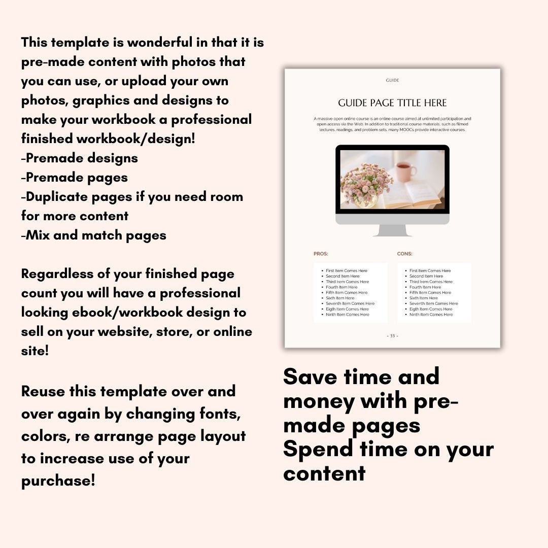 Ebook Template Canva Workbook | Canva | Course Outline Workbook ...