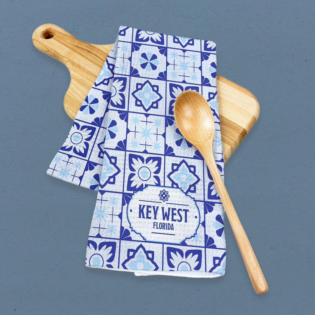 Kitchen Towel: Blue Tiles Design (soft Waffle Weave, 16x24) - Etsy