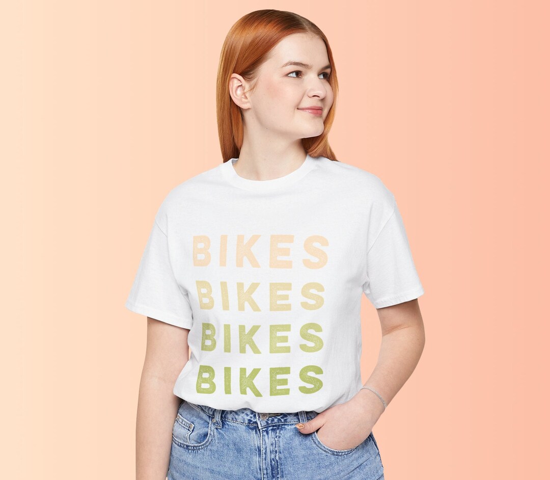 Bikes Tee Biking Cycling Shirt Bike Gear Gift for Her T-shirt for Him ...