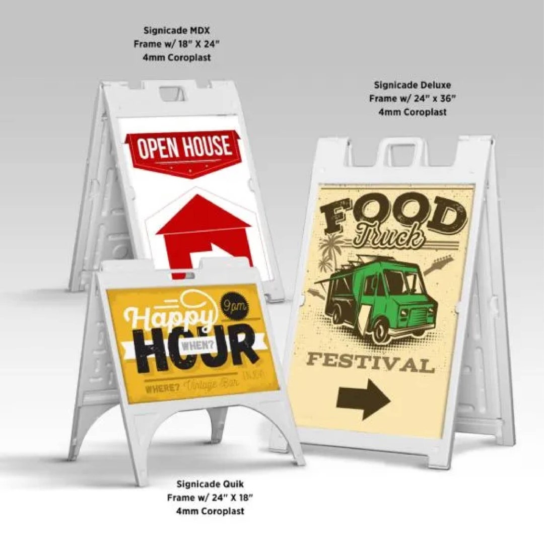 A-frame Sign , Custom A-frame Sign, Outdoor Street Advertising, Outdoor ...