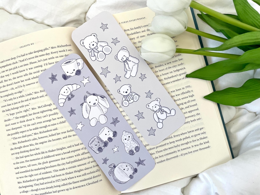 Coquette Teddy Bear Plushies Bookmarks - Etsy