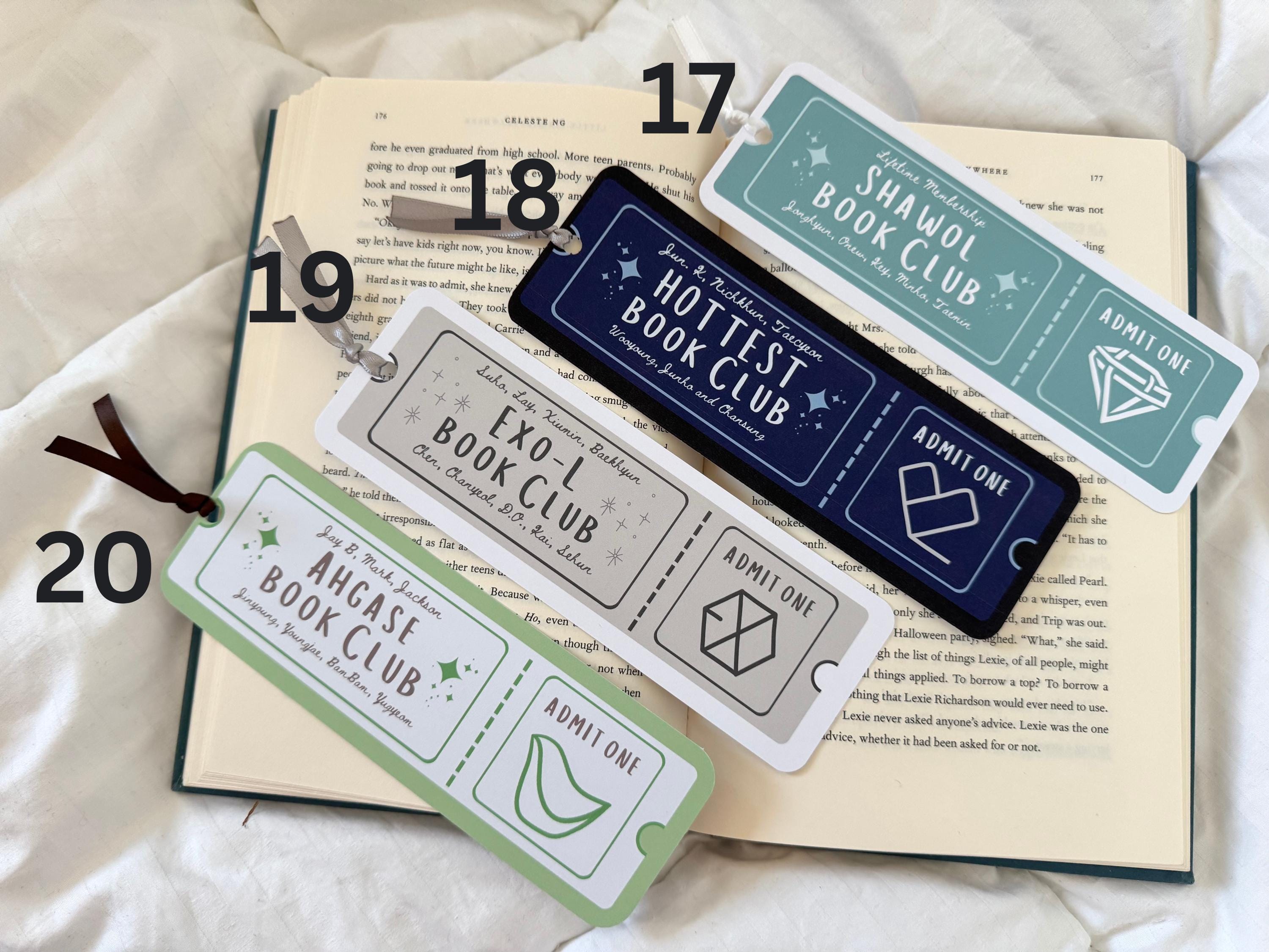 Kpop Fandom Inspired Ticket Bookmarks - Etsy