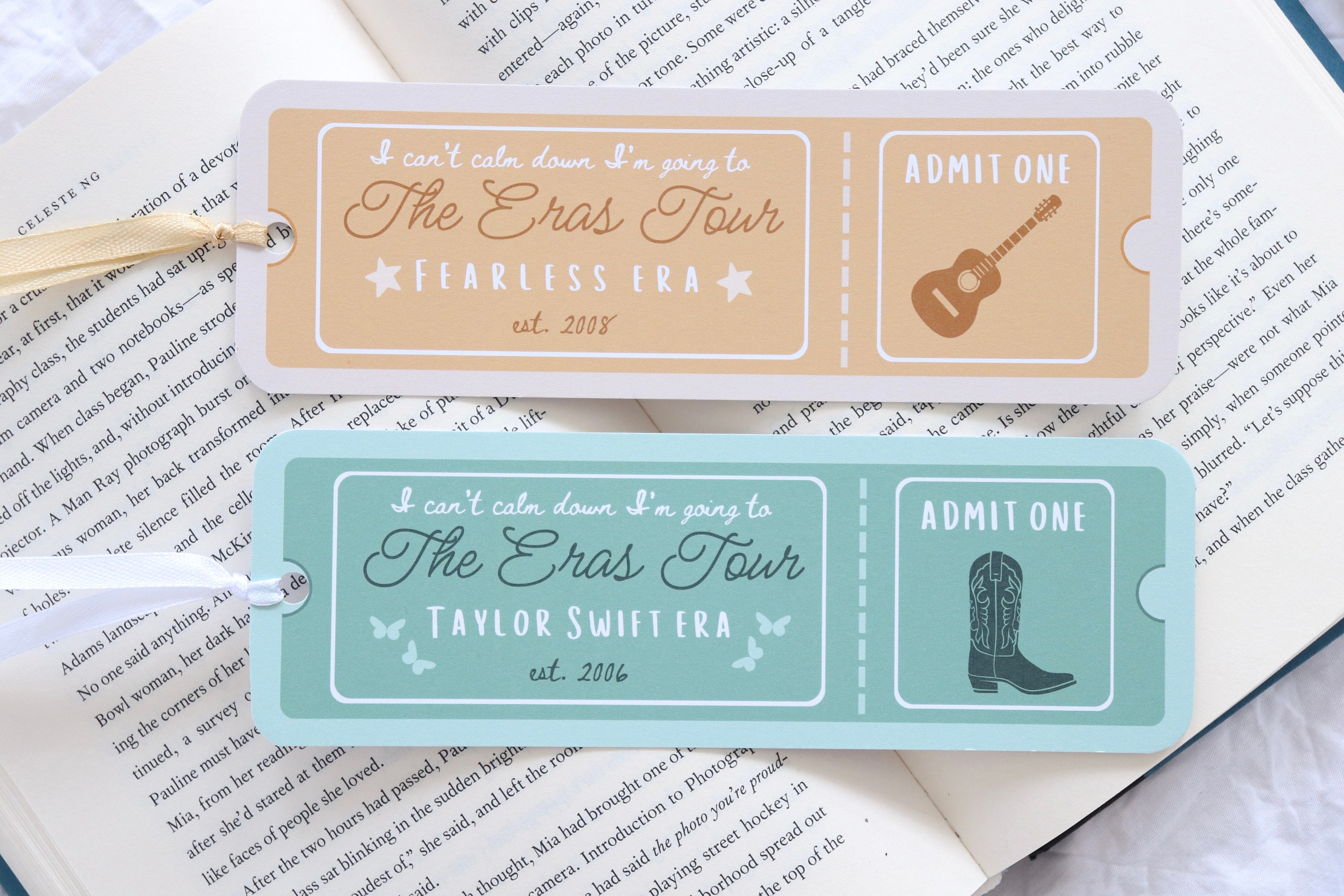 Eras Tour Inspired Ticket Bookmarks - Etsy