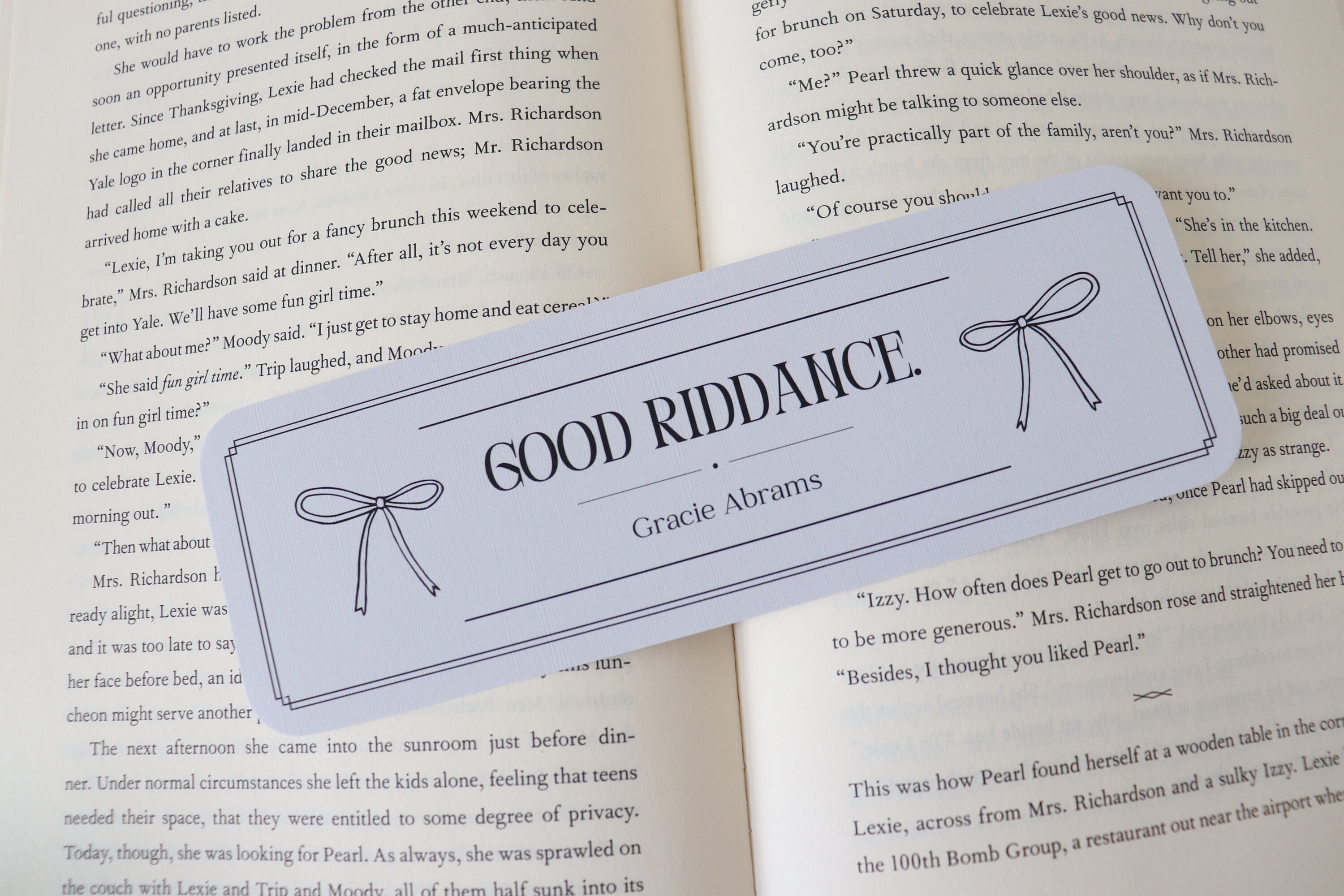 Gracie Inspired Fanmade Bookmarks Coquette Good Riddance the Secret of ...