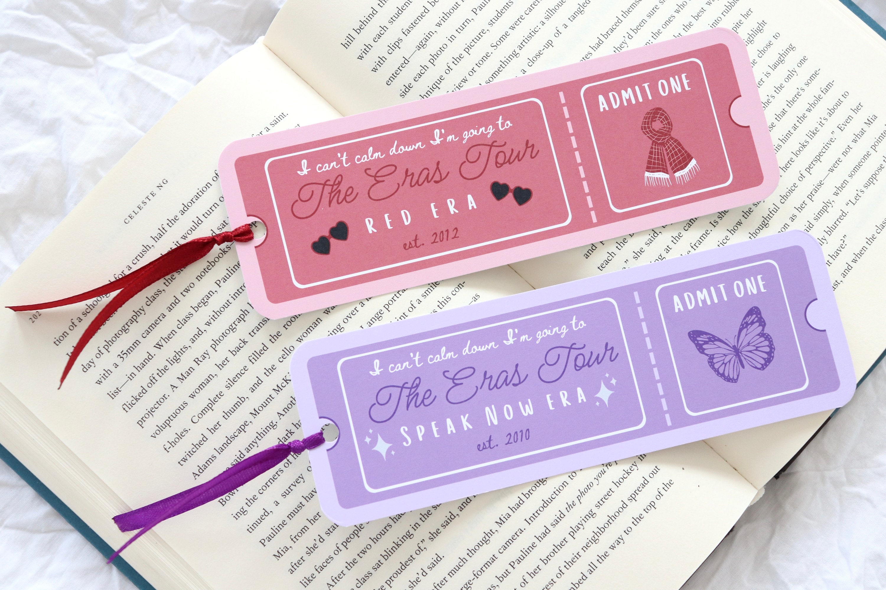 Eras Tour Inspired Ticket Bookmarks - Etsy