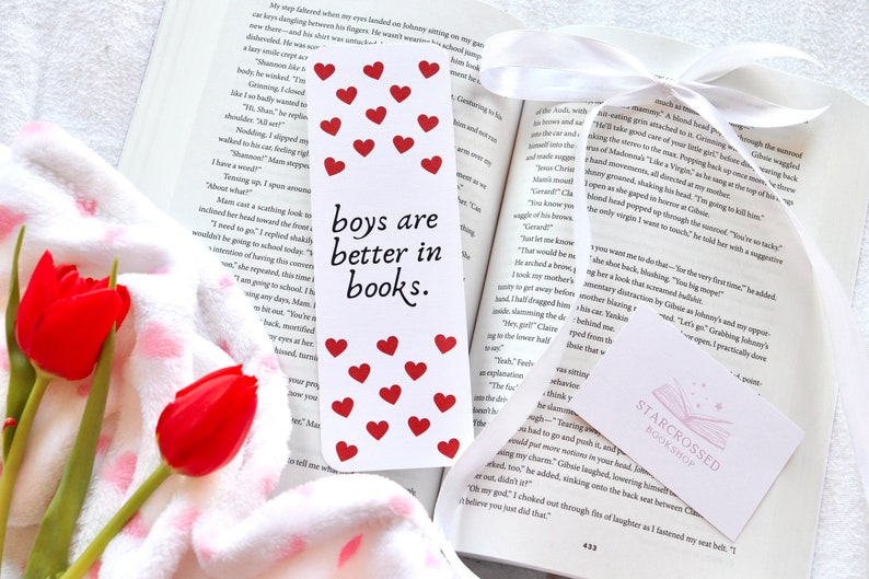 Boys Are Better In Books Kokette Romantik Lesezeichen - Etsy.de