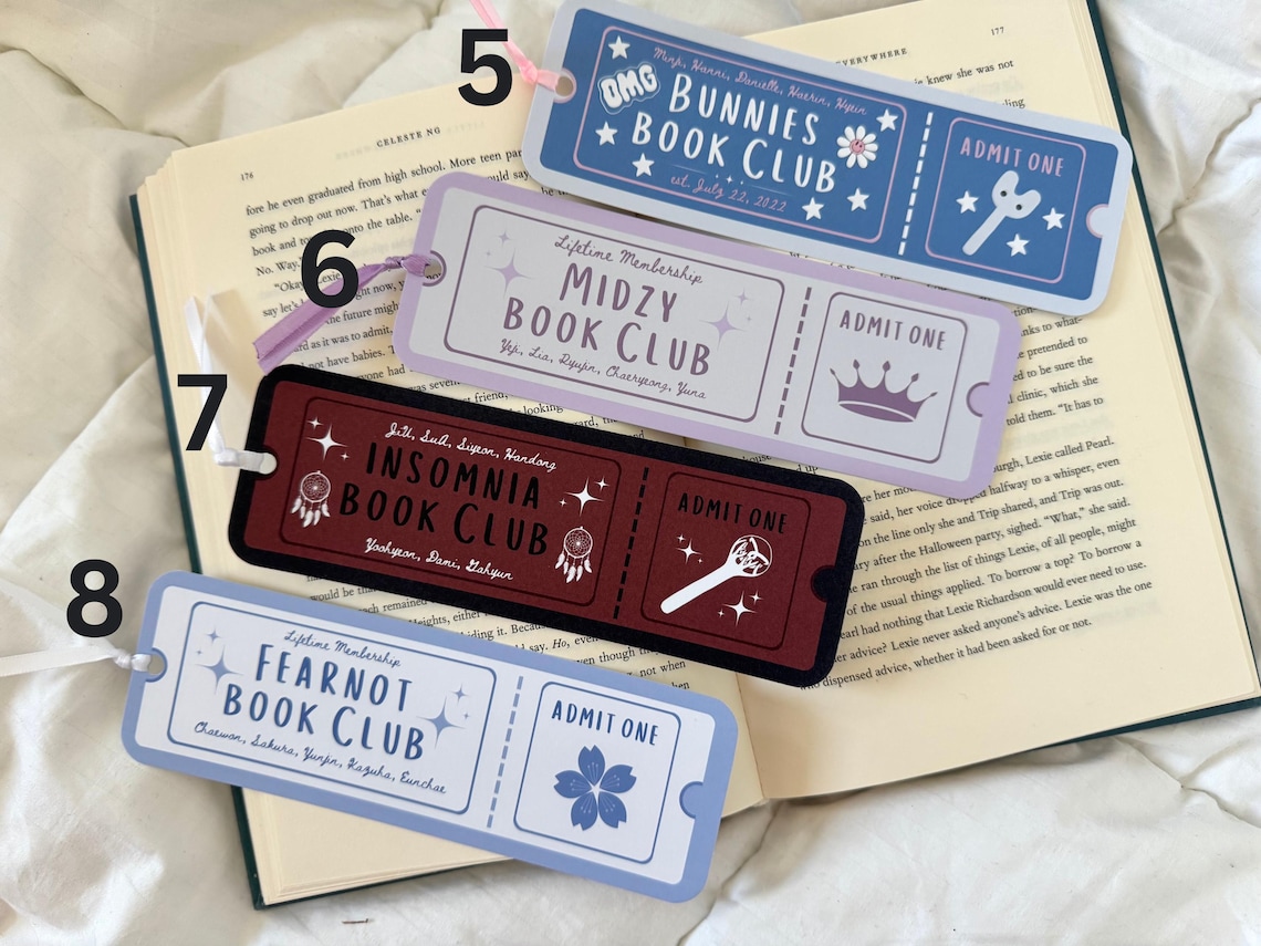 Kpop Fandom Inspired Ticket Bookmarks - Etsy