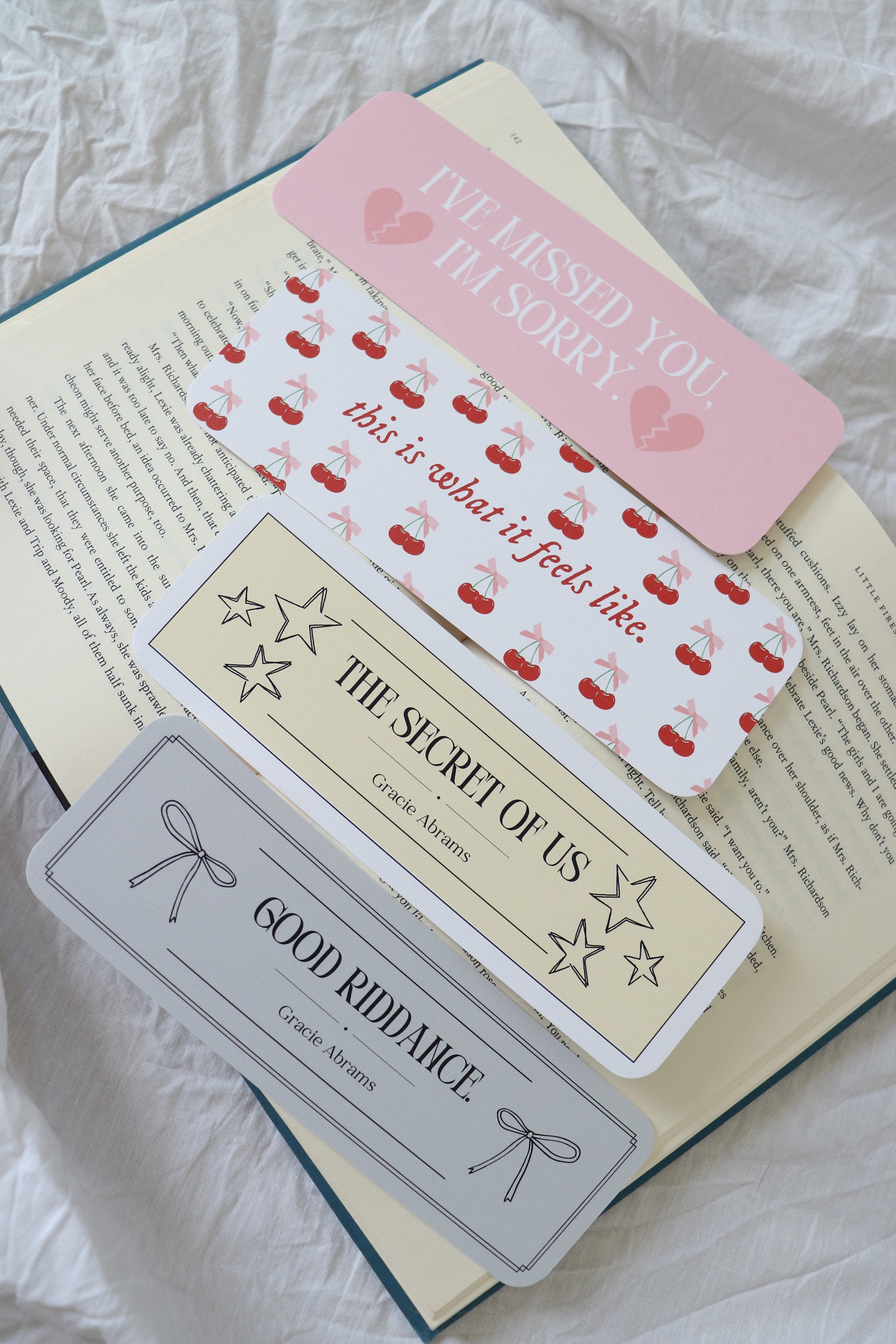 Gracie Inspired Fanmade Bookmarks Coquette Good Riddance the Secret of ...