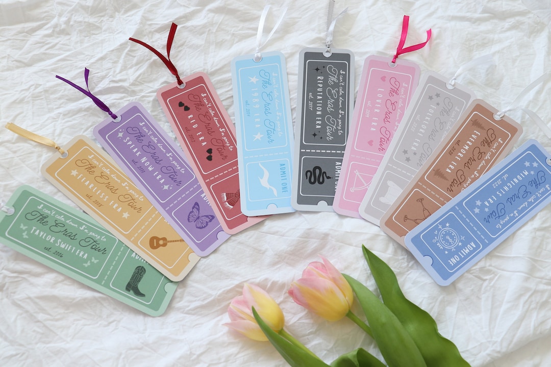 Eras Tour Inspired Ticket Bookmarks - Etsy