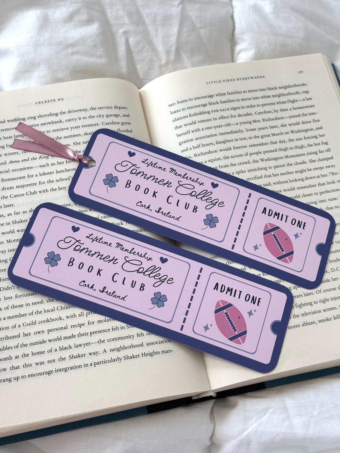 Tommen College-inspired Book Club Ticket Bookmark - Etsy