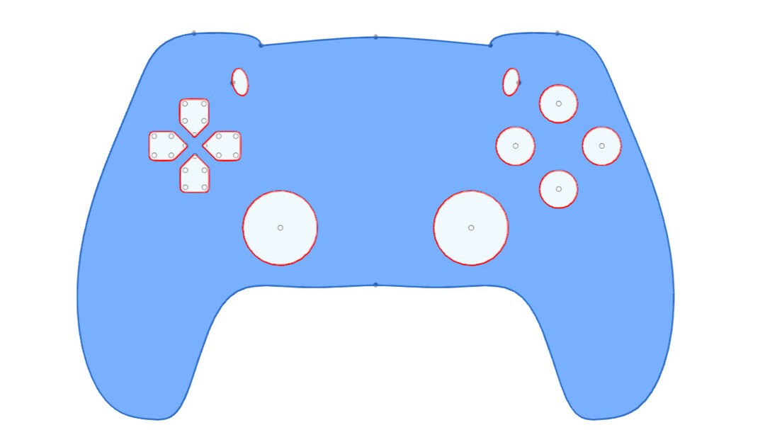 Video Game Controller DXF File for CNC Cutting or Engraving ...