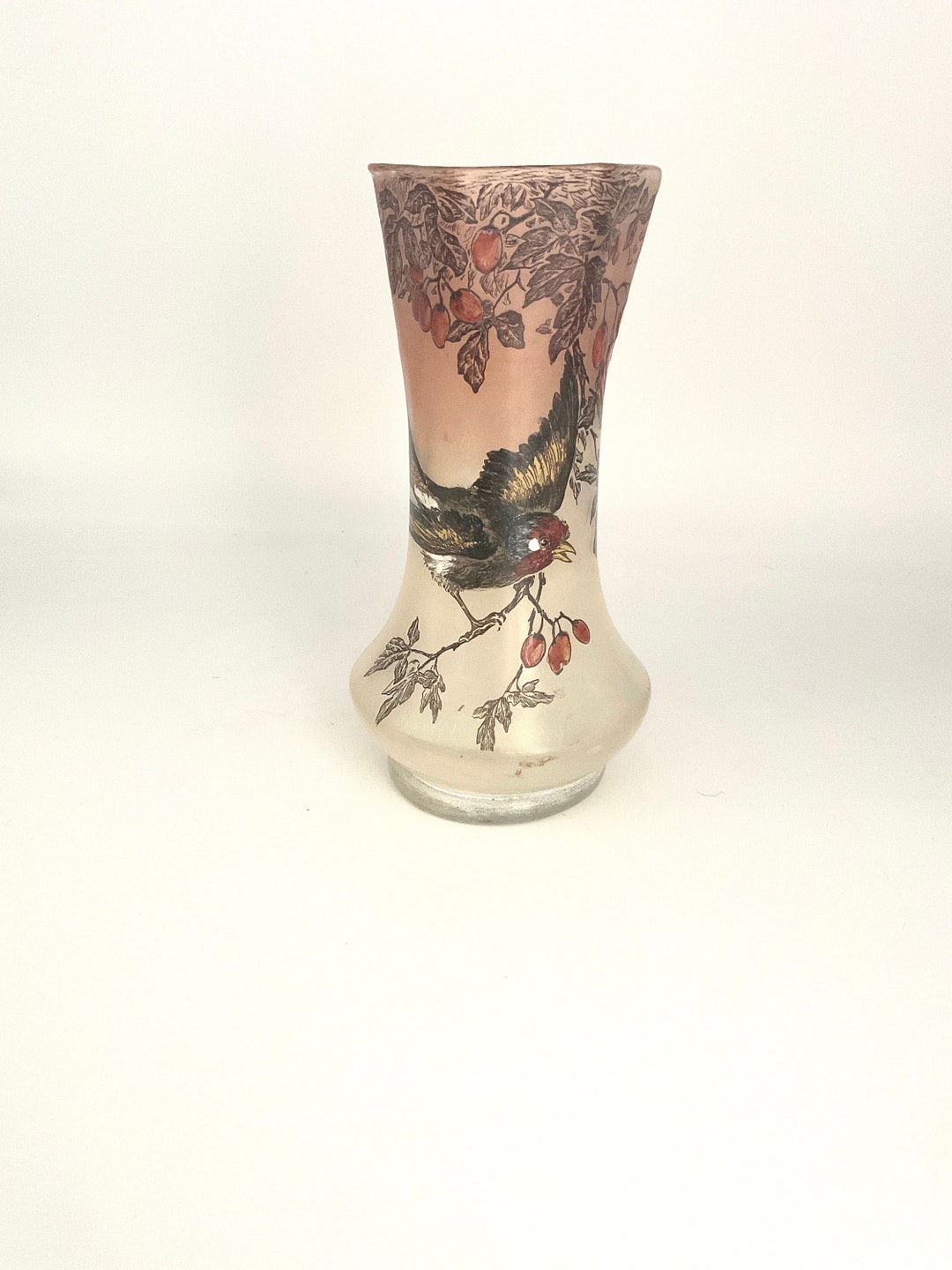 LEGRAS Legras Vase Signed Leg in Enameled Glass - Etsy UK