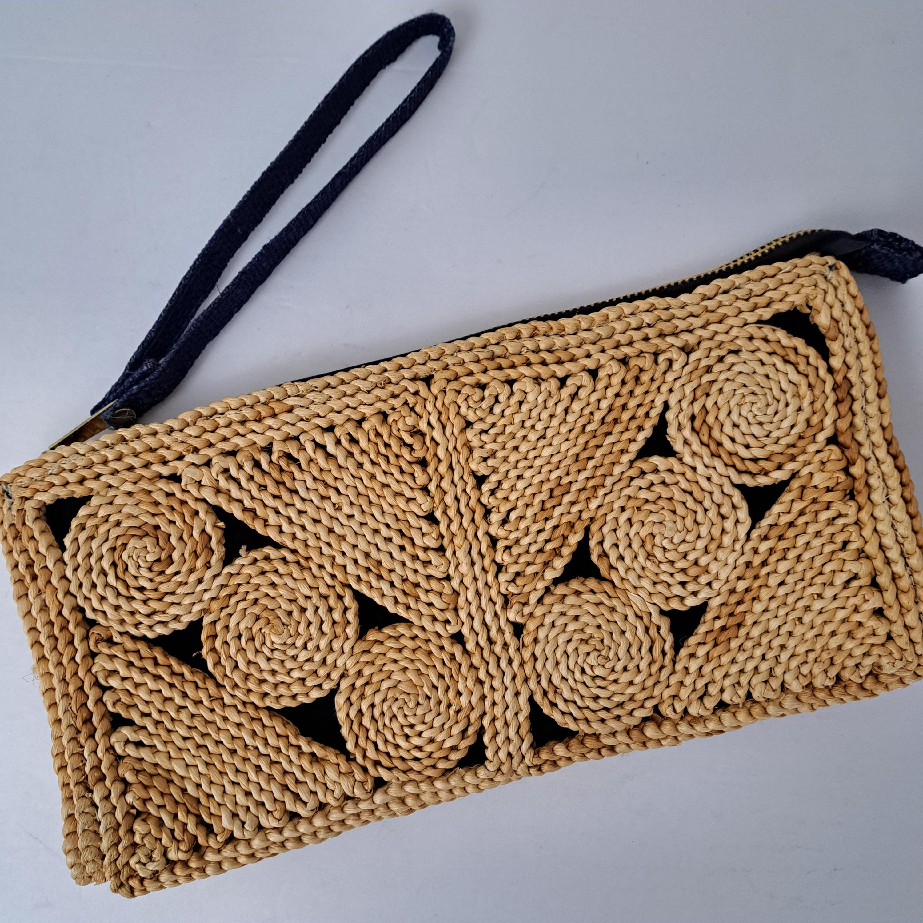 Vintage 60s 70s Woven Straw Mister Ernest Handbag Clutch - Etsy