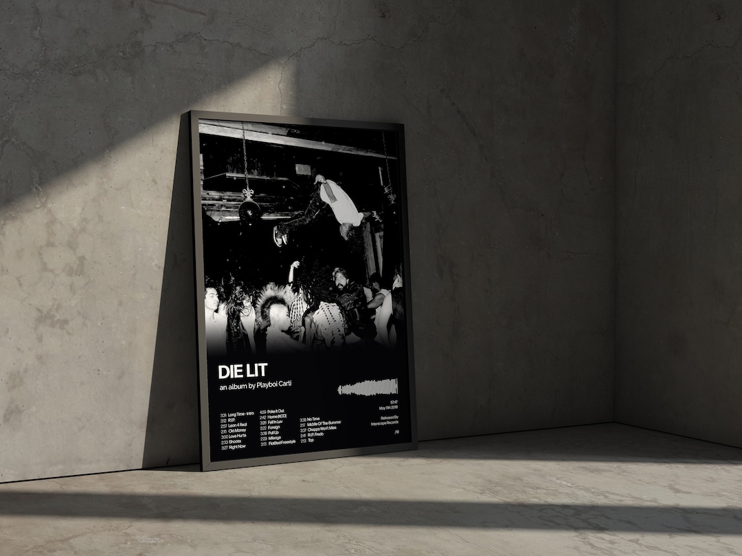 Playboi Carti Die Lit Poster Tracklist Poster Album Cover Print Custom Poster - Etsy