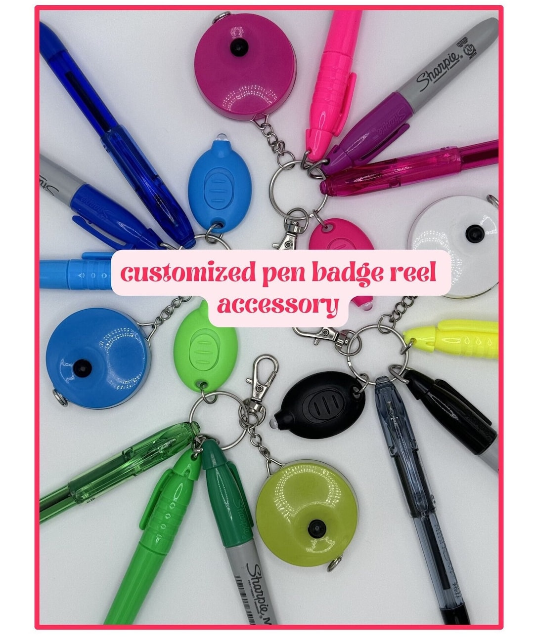 Customized Mini Pen Set Nursing Badge Reel Er Nurse Badge Reel Medical ...