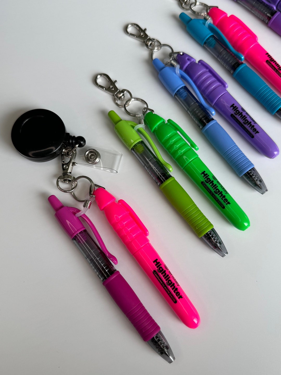 Gel Pen and Highlighter for Nurse Badge Reel Accessory Nicu Nurse Badge ...