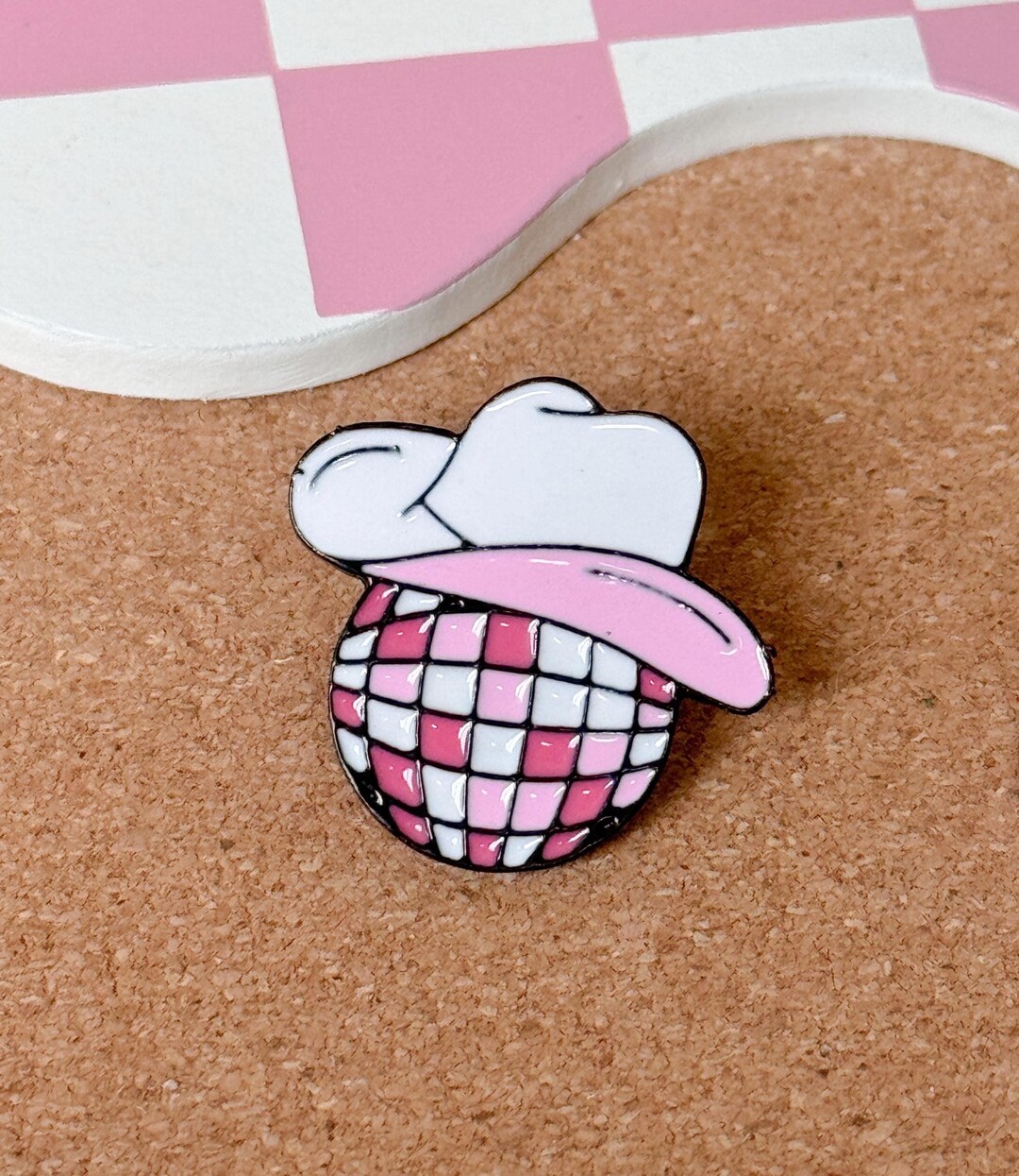 Pink Disco Ball Cute Enamel Pin Snarky Badge Reel Accessory Funny ...